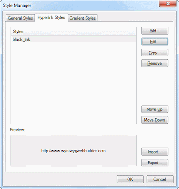 Change the color or style of a hyperlink